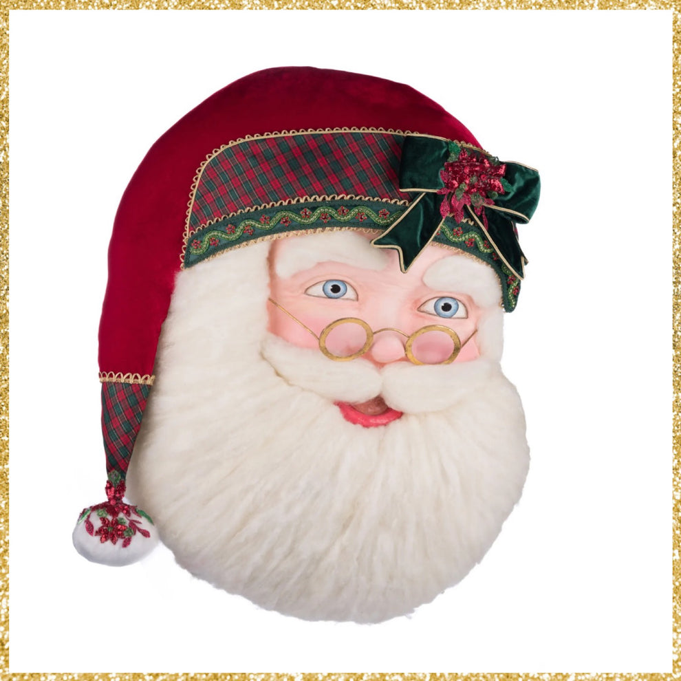 Katherine's Collection Santa Head Wall Hanging Santa Wall Mask Piece ...