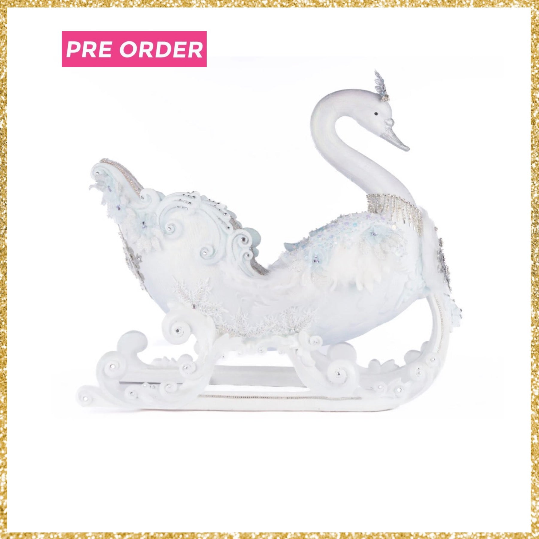 Katherine's Collection Christmas Crystal Kingdom Dazzling Swan Sleigh ...